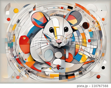 abstract painting of a ratのイラスト素材 [110767388] - PIXTA