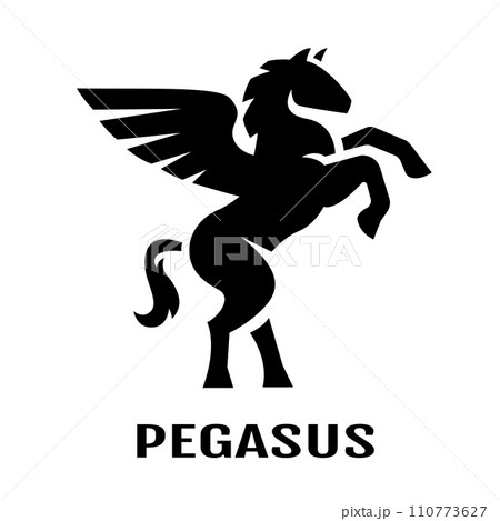 Flying Pegasus, logo.のイラスト素材 [110773627] - PIXTA