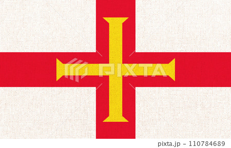 Flag of Guernsey. Guernsey state symbol. flag...のイラスト素材 [110784689] - PIXTA