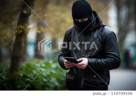 hacker hacking the phone systems bokeh style...のイラスト素材 [110799506] - PIXTA