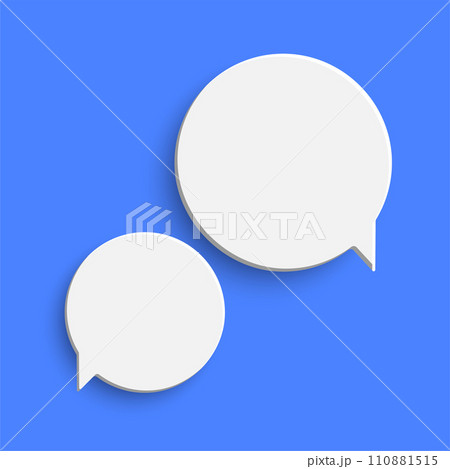 White empty speech bubble on blue backgroundのイラスト素材 [110881515] - PIXTA