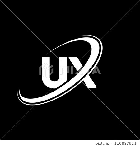 UX U X letter logo design. Initial letter UX...のイラスト素材 [110887921] - PIXTA