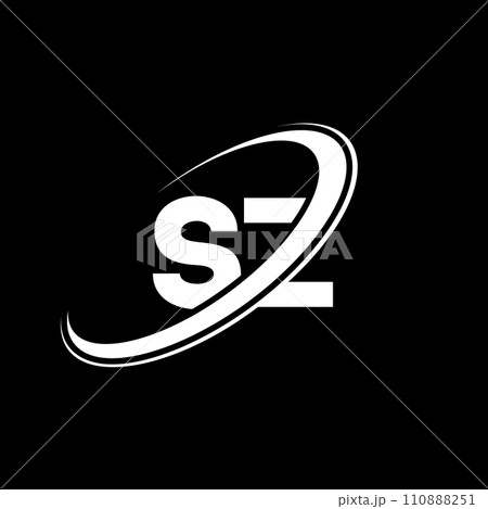 SZ S Z letter logo design. Initial letter SZ...のイラスト素材 [110888251] - PIXTA
