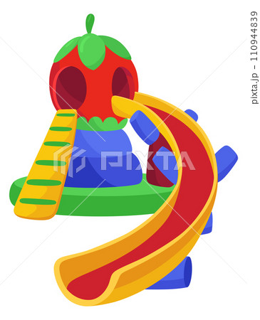 Inflatable bouncy slide icon. Bright and fun...のイラスト素材 [110944839] - PIXTA