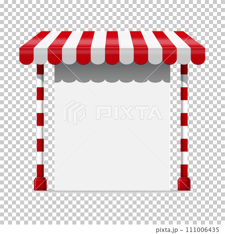 Sale stand with red awning.のイラスト素材 [111006435] - PIXTA
