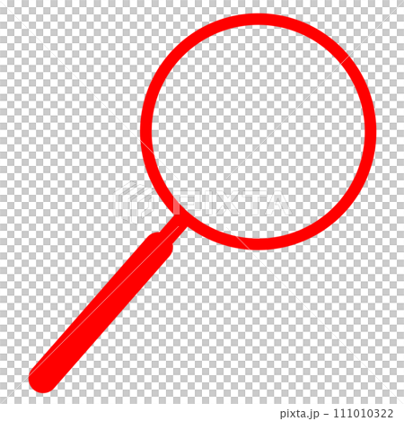 Red magnifying glass illustration icon for... - Stock Illustration ...