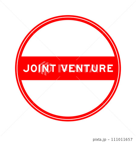 Red color round seal sticker in word joint...のイラスト素材 [111011657] - PIXTA