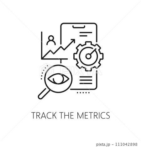 Track the metrics, web app develop and...のイラスト素材 [111042898] - PIXTA