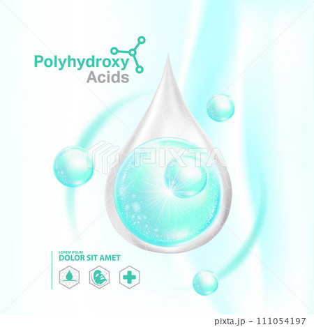 Polyhydroxy acids ,PHA serum Skin Care Cosmetic, のイラスト素材 [111054197 ...