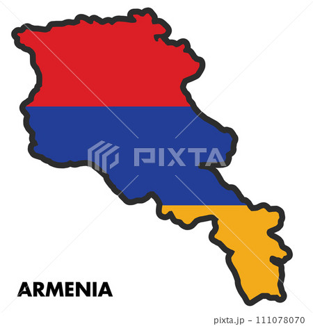 Armenia Flag Map
