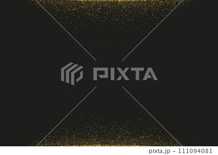 Gold dust on black background, poster design,...のイラスト素材 [111094081] - PIXTA