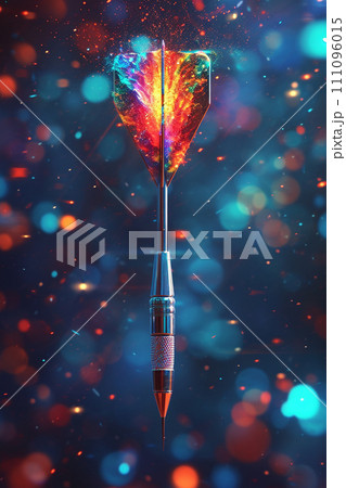 An illustration of a dart with a holographic...のイラスト素材 [111096015] - PIXTA