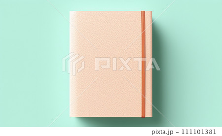 Elegant peach fuzz-colored notebook with an...のイラスト素材 [111101381] - PIXTA