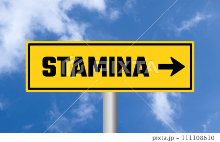 Stamina road sign on cloudy sky backgroundの写真素材 [111108610] - PIXTA