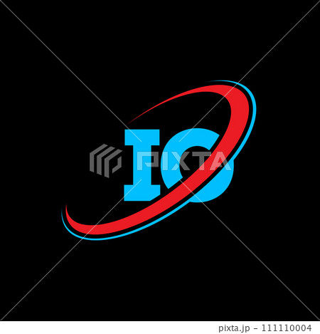 IO I O letter logo design. Initial letter IO...のイラスト素材 [111110004] - PIXTA