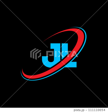 JL J L letter logo design. Initial letter JL...のイラスト素材 [111110054] - PIXTA