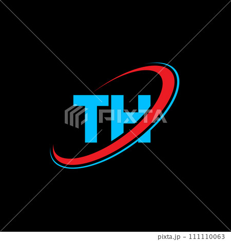 TH T H letter logo design. Initial letter TH...のイラスト素材 [111110063] - PIXTA