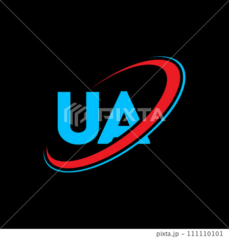 UA U A letter logo design. Initial letter UA...のイラスト素材 [111110101] - PIXTA