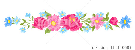 Background with pretty flowers. Beautiful...のイラスト素材 [111110683] - PIXTA
