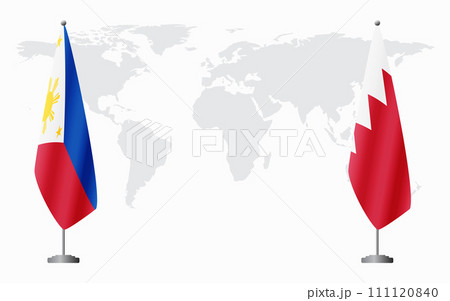 Philippines and Bahrain flags for official meetingのイラスト素材 [111120840 ...