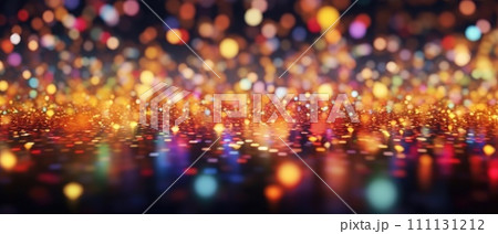 Colorful bokeh glow particle abstract...のイラスト素材 [111131212] - PIXTA