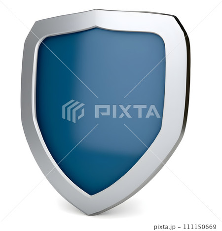 3d blue shield icon. Generative AI.のイラスト素材 [111150669] - PIXTA