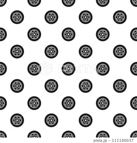 Car wheel pattern seamless vector repeat...のイラスト素材 [111180037] - PIXTA