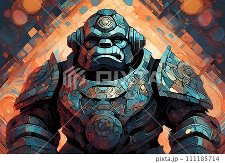 Watercolor Golem Portraitのイラスト素材 [111185714] - PIXTA