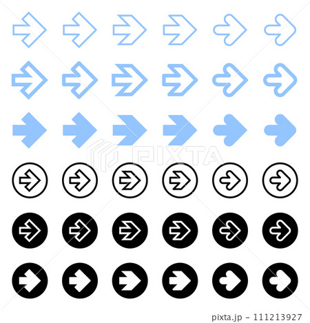 A fat and voluminous arrow icon.のイラスト素材 [111213927] - PIXTA