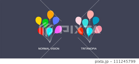 Tritanopia and tritanomalyのイラスト素材 [111245799] - PIXTA