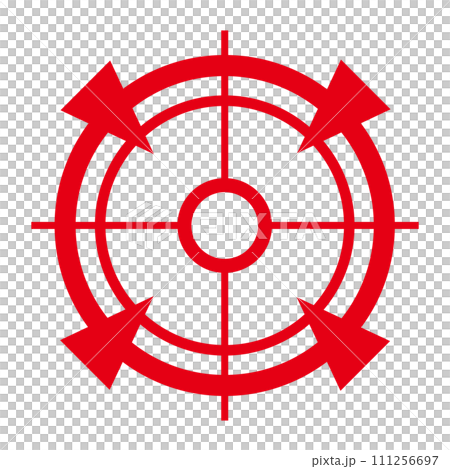 Target scope icon red - Stock Illustration [111256697] - PIXTA