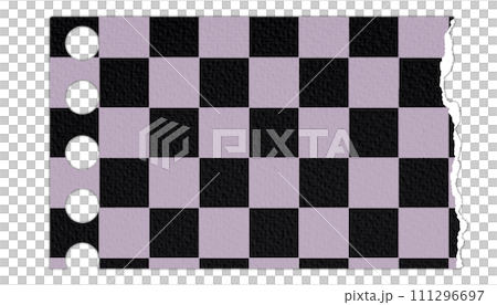rip torn paper checkered note y2k retro digital...-插圖素材 [111296697 ...