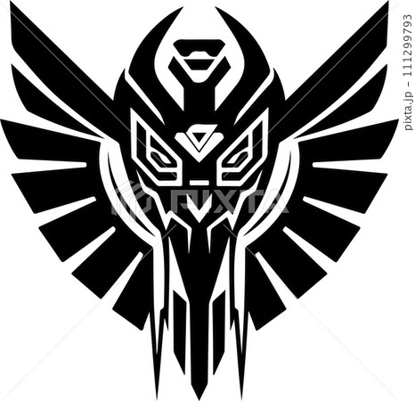 Modern strict logo template of abstract hawk,...のイラスト素材 [111299793] - PIXTA