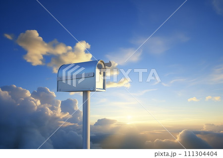 A white mailbox in heaven for messages from...のイラスト素材 [111304404] - PIXTA