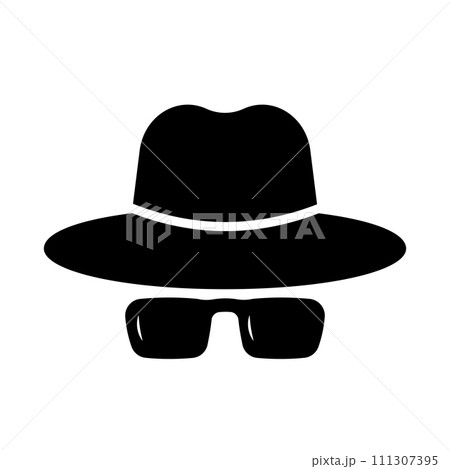 Incognito privacy icon, agent spy hat and...のイラスト素材 [111307395] - PIXTA