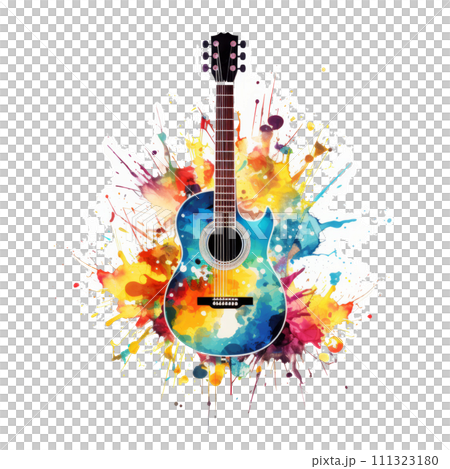 music watercolor background isolated - Stock Illustration [111323180 ...