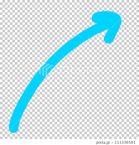 Light Blue Arrow Line Upward Curved Arrow...のイラスト素材 [111336561] - PIXTA