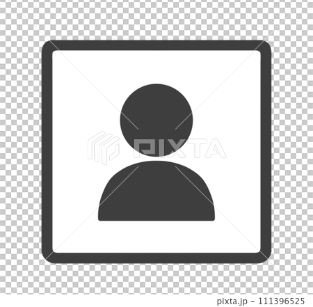 Simple black user icon - Stock Illustration [111396525] - PIXTA