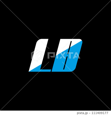 LB letter logo design on black background. LB...のイラスト素材 [111409177] - PIXTA