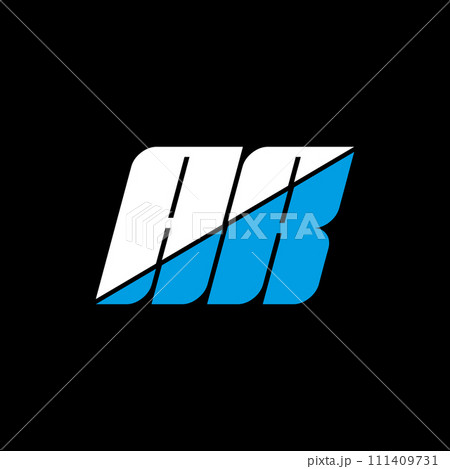 AR letter logo design on black background. AR...のイラスト素材 [111409731] - PIXTA
