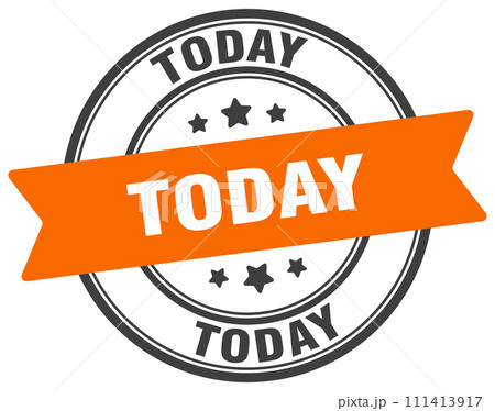 today stamp. today label on transparent...のイラスト素材 [111413917] - PIXTA