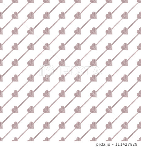 Abstract endless ribbons with hearts. Diagonal...のイラスト素材 [111427829 ...