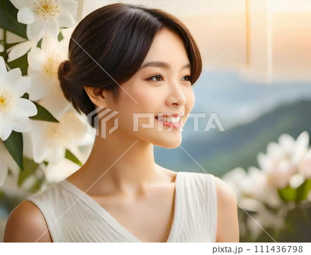 若い女性美容イメージ「AI生成画像」のイラスト素材 [111436798] - PIXTA