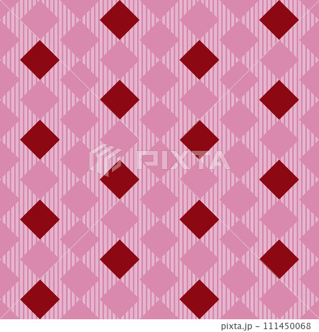 Valentine geometric seamless pattern. Romantic...のイラスト素材 [111450068 ...
