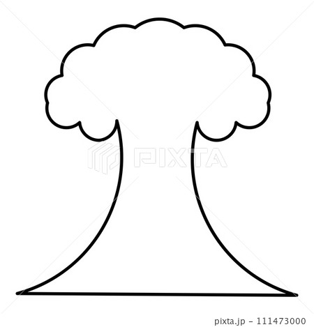 Nuclear explosion burst mushroom explosive...のイラスト素材 [111473000] - PIXTA