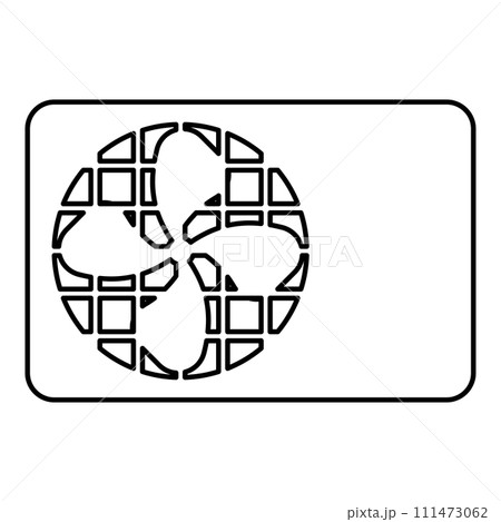 Air conditioner fan equipment system contour...のイラスト素材 [111473062] - PIXTA
