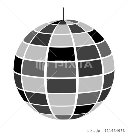Mirror discoball icon. Shining night club...のイラスト素材 [111484978] - PIXTA
