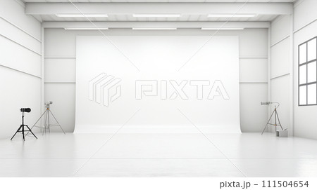Blank white studio. White background studio....のイラスト素材 [111504654] - PIXTA
