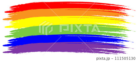Rainbow. Imitation of watercolor. Bright vector...のイラスト素材 [111505130 ...
