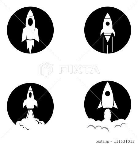Rocket logo and symbol design vector illustrationのイラスト素材 [111531013 ...